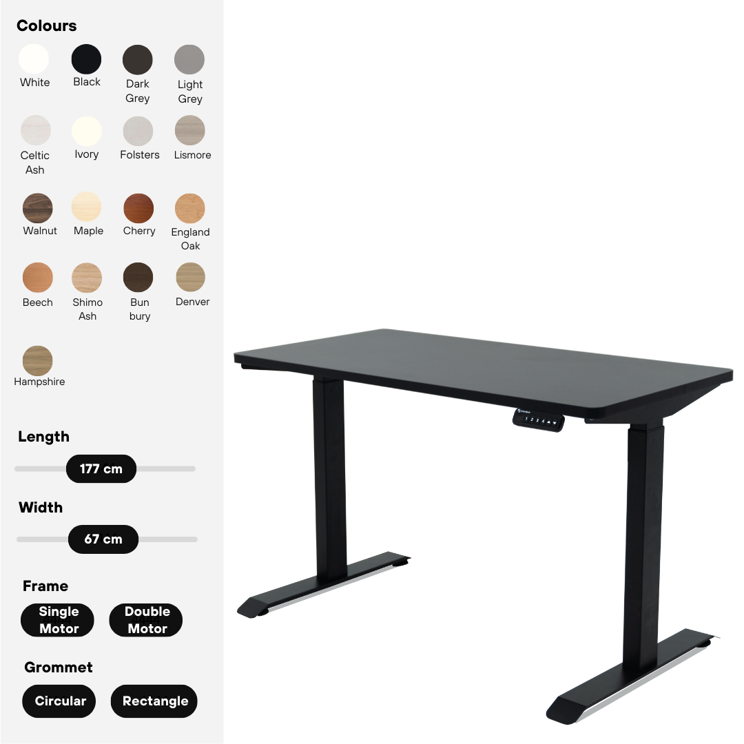 Interdesk™ Custom Height Adjustable Standing Desks | Build Your Desk