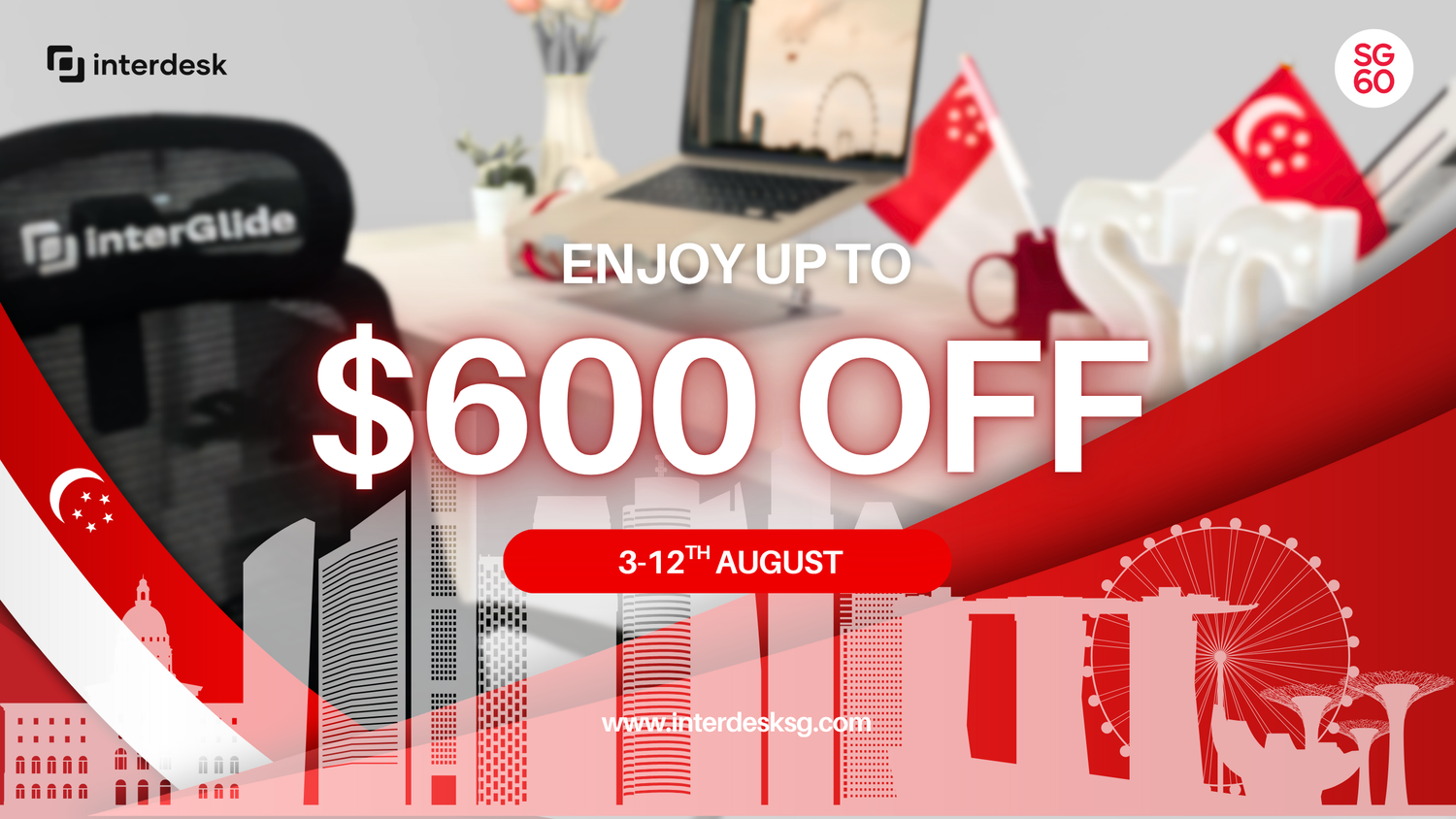 Interdesk Ergonomic Adjustable Standing Desk