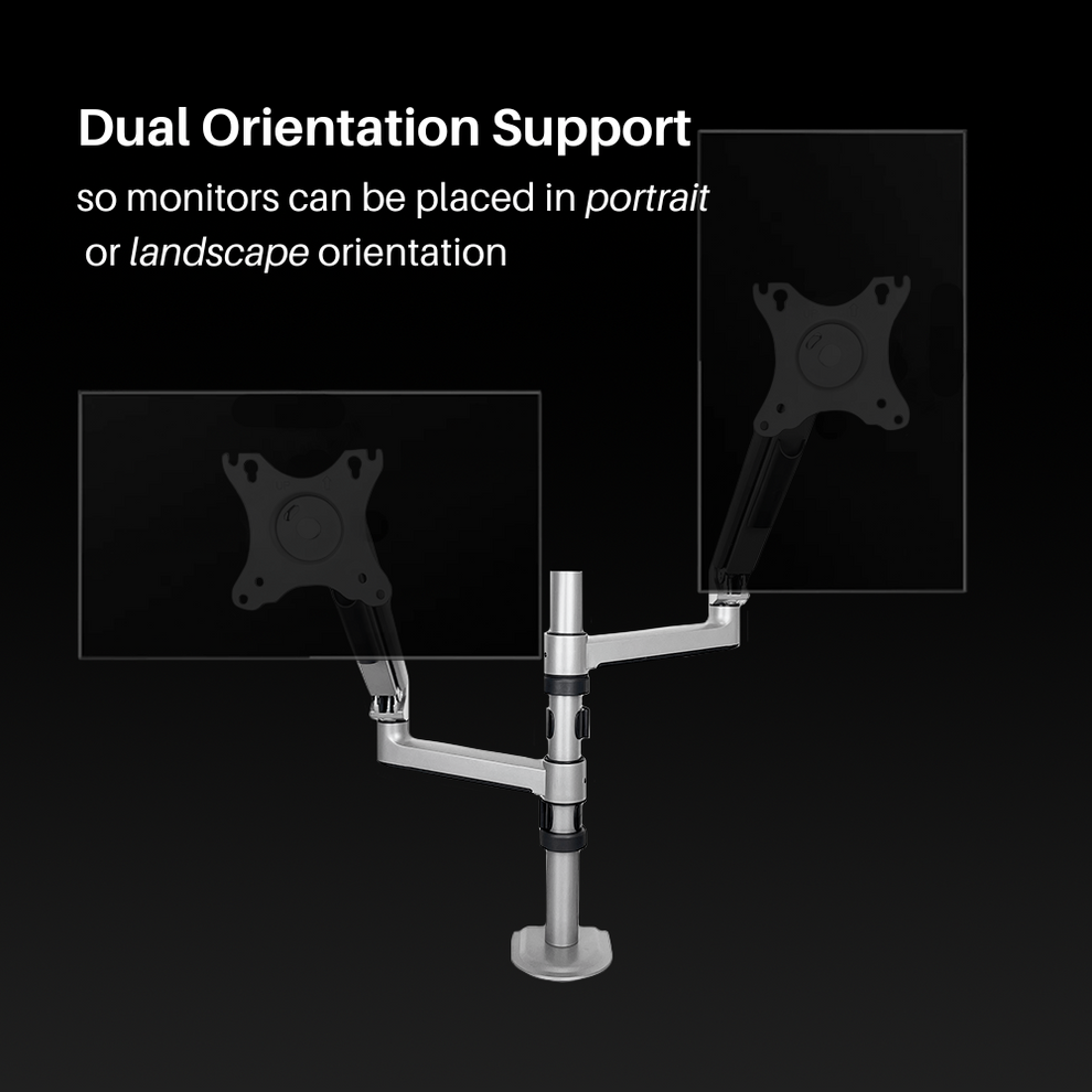 Vertical Dual Monitor Arm – Interdesk
